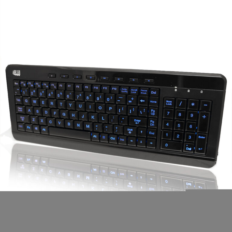 2.4GHz Wireless Ergonomic Touchpad Keyboard - Adesso