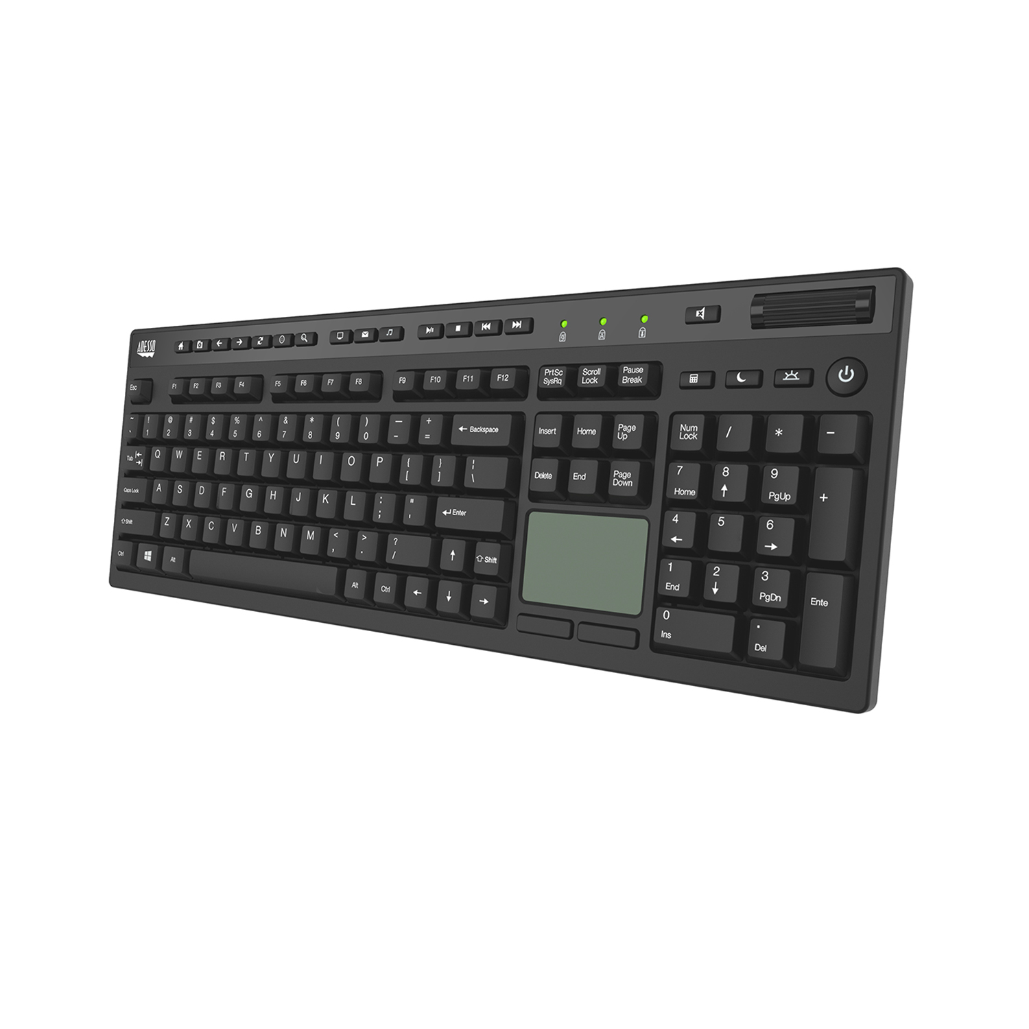 Multi OS USB Desktop Keyboard with Touchpad - Adesso