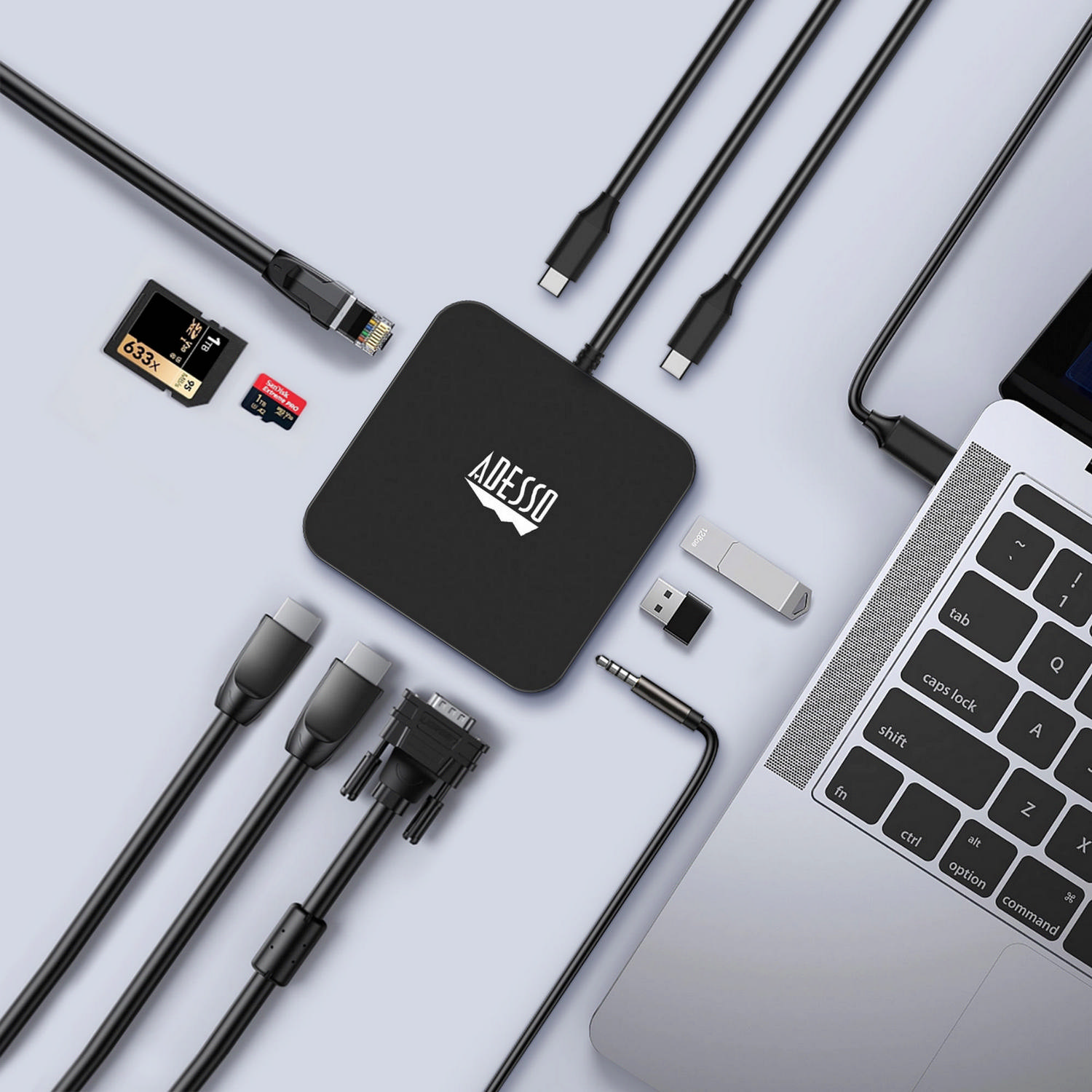 11 in 1 USB-C Multiport Docking Station(TAA Compliant) - Adesso