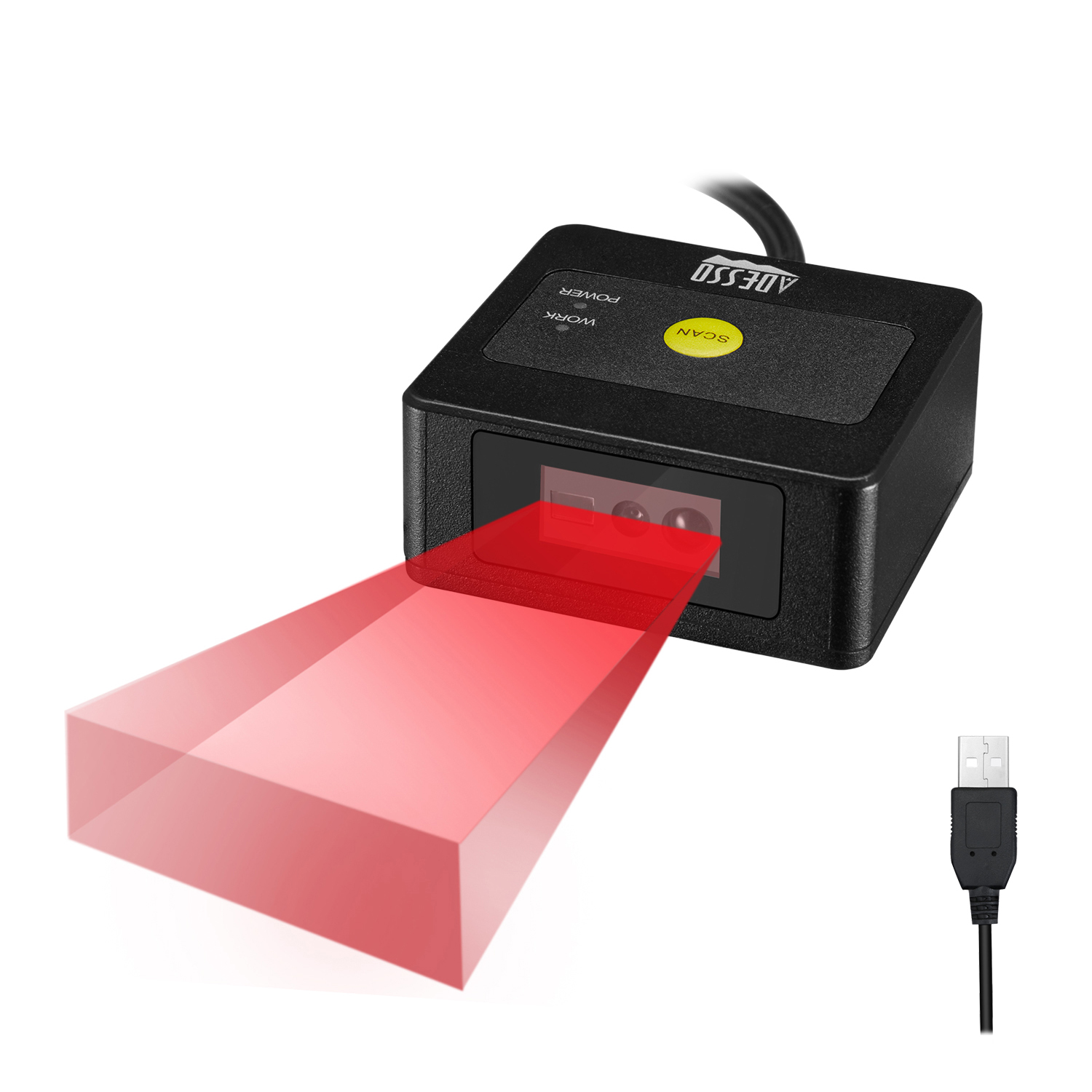 USB 2D Fixed Mounted Barcode Scanner - Adesso