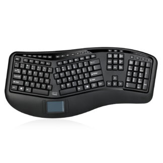 2.4GHz Wireless Ergonomic Touchpad Keyboard - Adesso