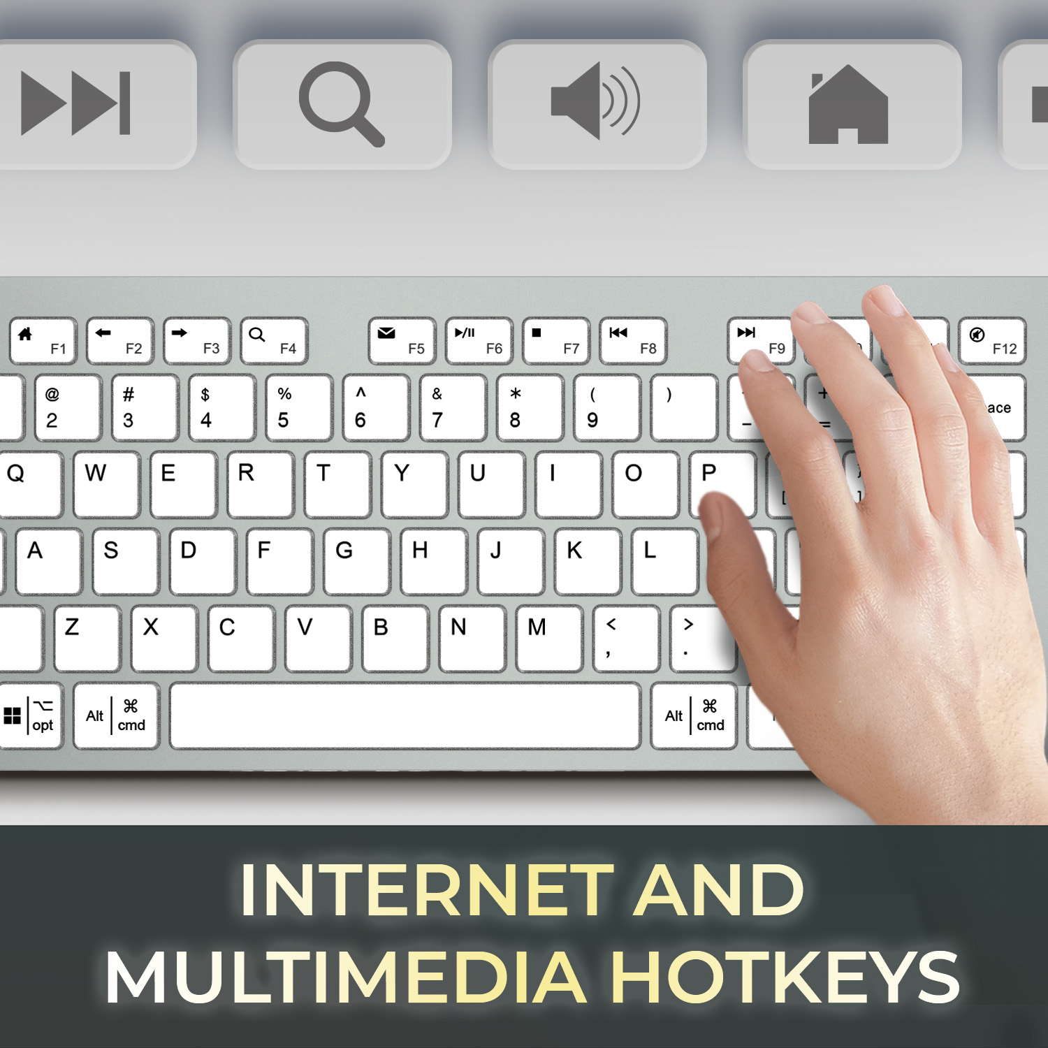 USB-C Multi OS Scissor Switch Keyboard With CoPilot AI Hotkey And USB-C ...